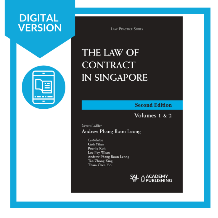 The Law of Contract in Singapore 2nd Edition Digital